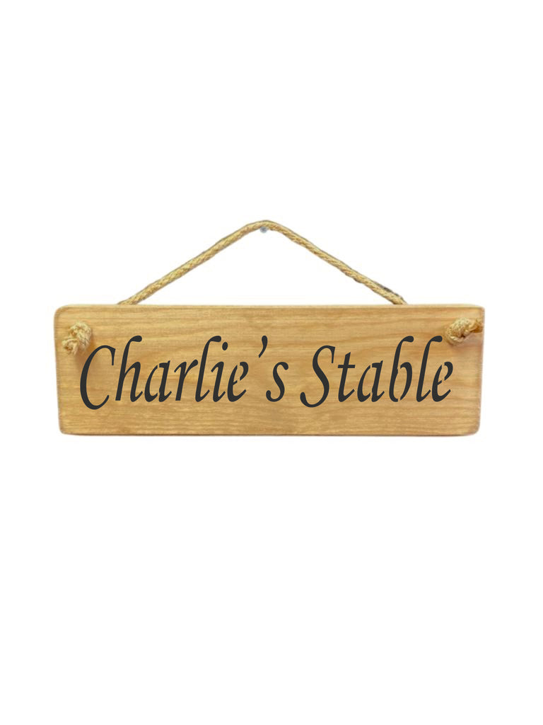 Personalised Stable Sign | Personalised wood signs handmade british gifts