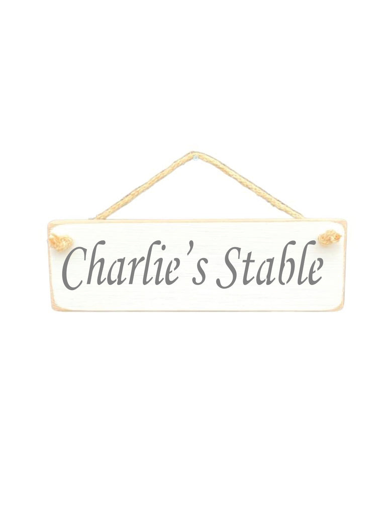 Personalised Stable Sign | Personalised wood signs handmade british gifts