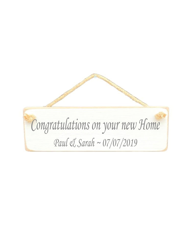Personalised Congratulations on your new Home Antique White ...