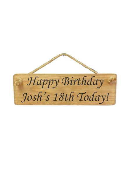 Personalised Happy 18th Birthday Sign | Personalised wood signs ...