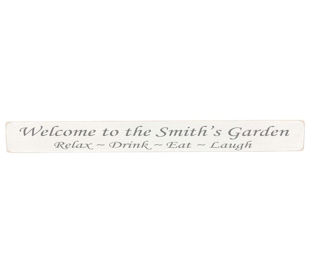 Welcome to the Personalised Garden Wooden Wall Art Gift Sign ...